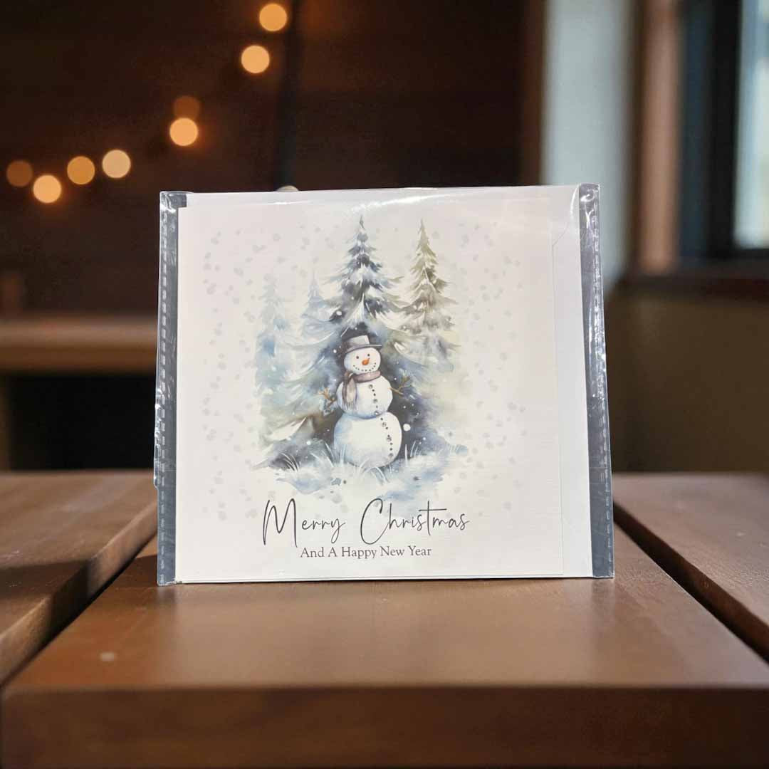 Merry Christmas Snowman Card by Bright Night Cards – Just Makers